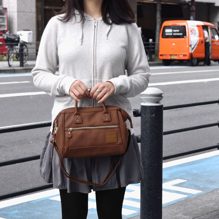 Anello mini PU leather boston 2-way ของแท้ จากญี่ปุ่น - line03 - ThaiPick