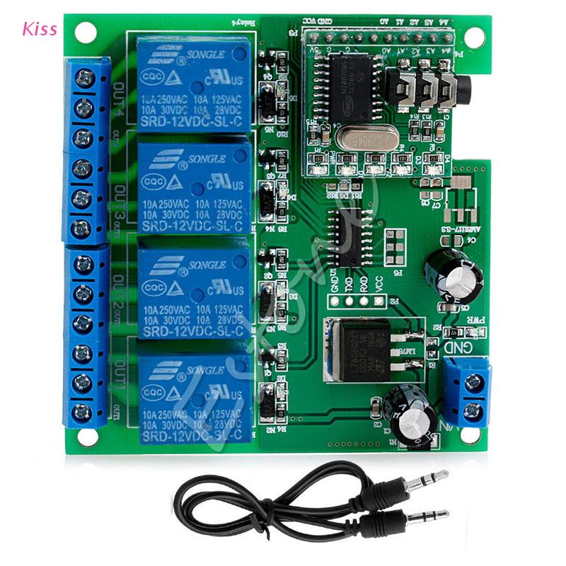 Kiss 4 ช่อง Dc 12V Dtmf Relay โมดูลสวิทช์รีโมทควบคุมระยะไกล - kissinu.th - ThaiPick