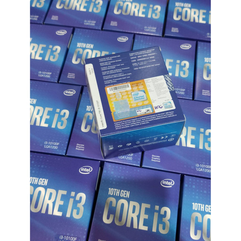 Cpu Gen10 Core i3 10100F Intel socket 1200 4Core 8Thread Turbo to 4.3 ...