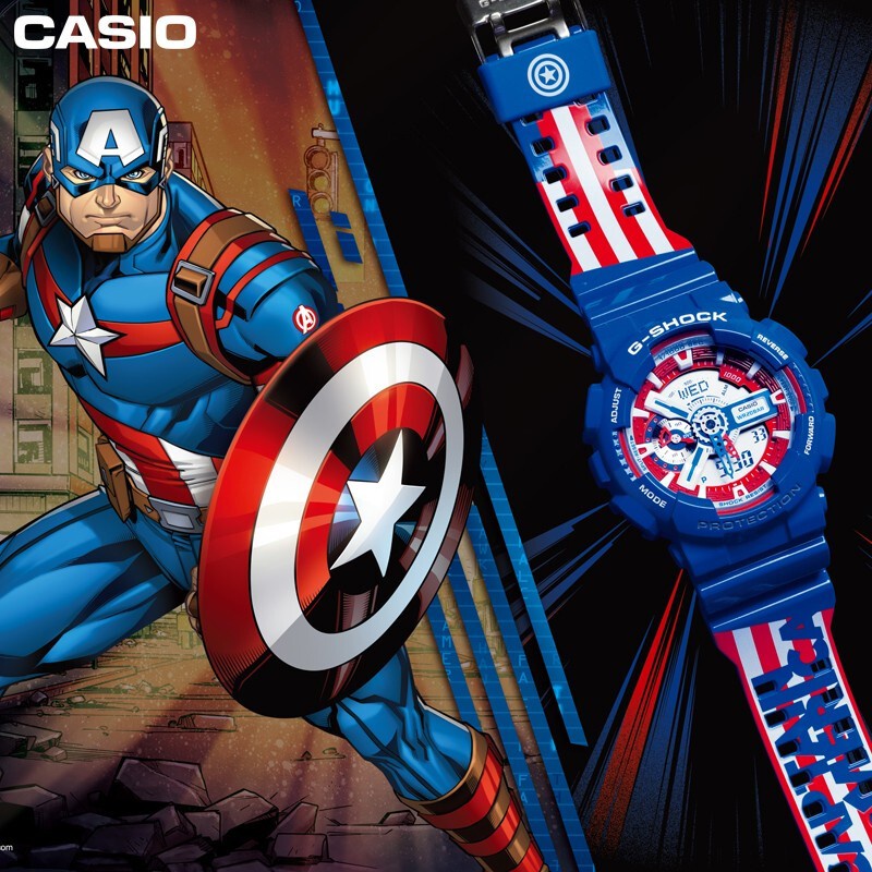 G-Shock x Marvel Avengers Collection GA-110CAPTAIN-2 ของแท้ล้าน ...