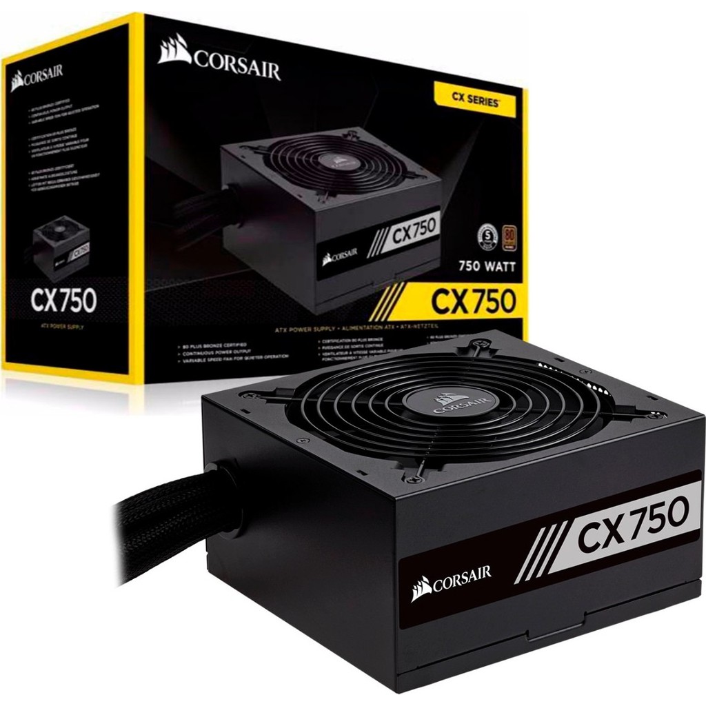 CORSAIR CX750M - 750 Watt 80 Plus Bronze Certified | Shopee Thailand