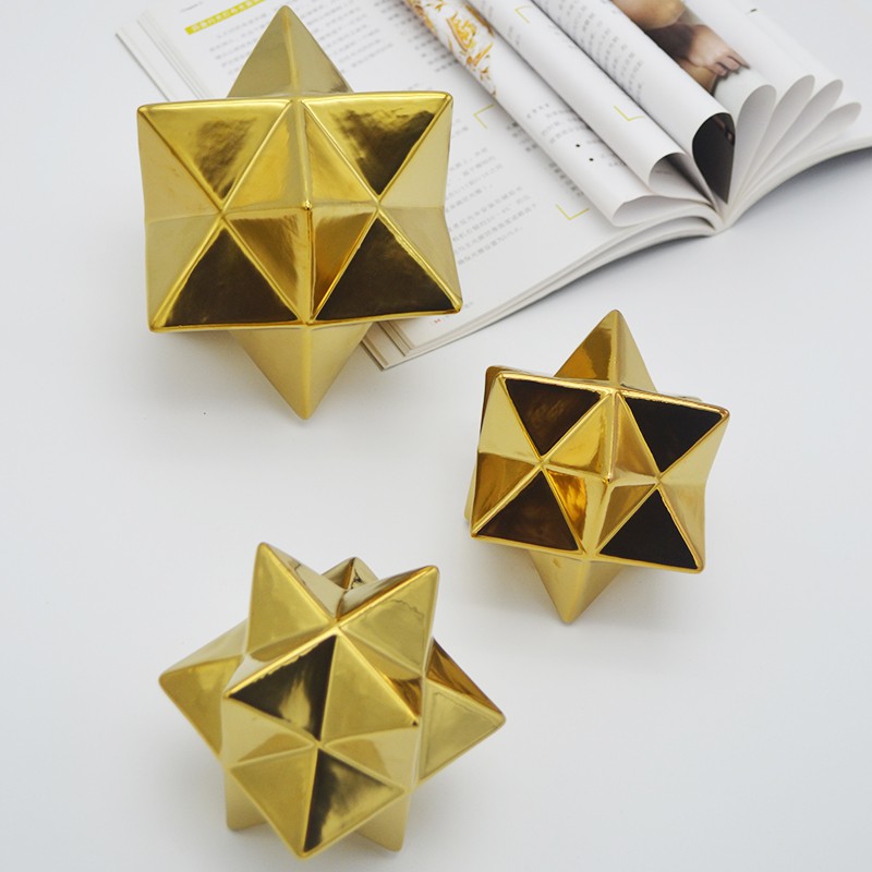 Crystal Nord gold star decoration ceramic American home accessories ...