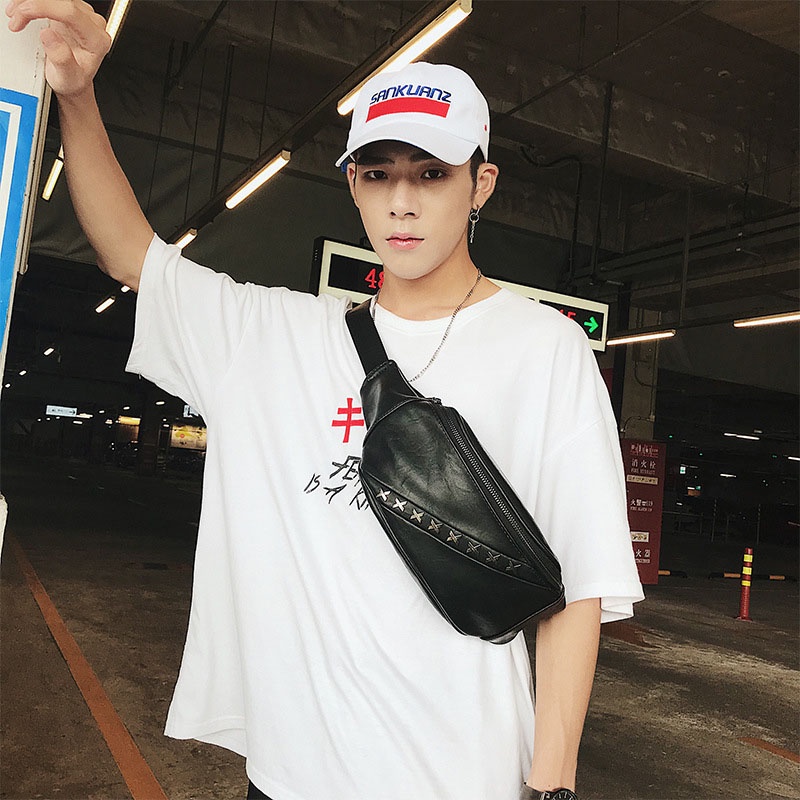 BLuxury Men39s Waist Bag Belt Waist Packs Fashion Leather Waist Belt ...