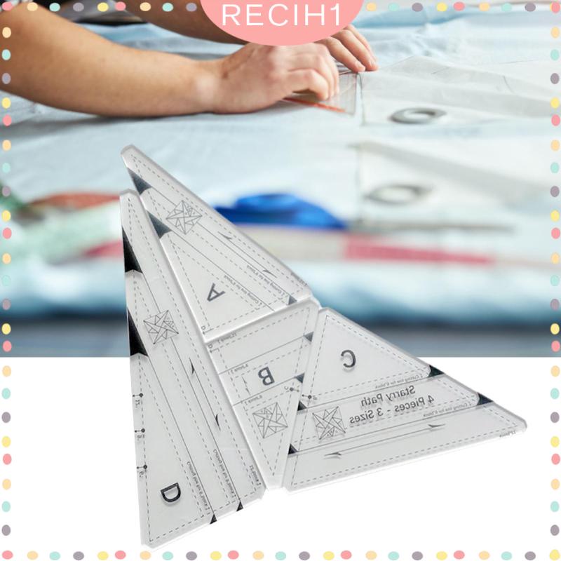 Triangle Quilting Ruler Sewing Patchwork Clear Template for Tailor ...