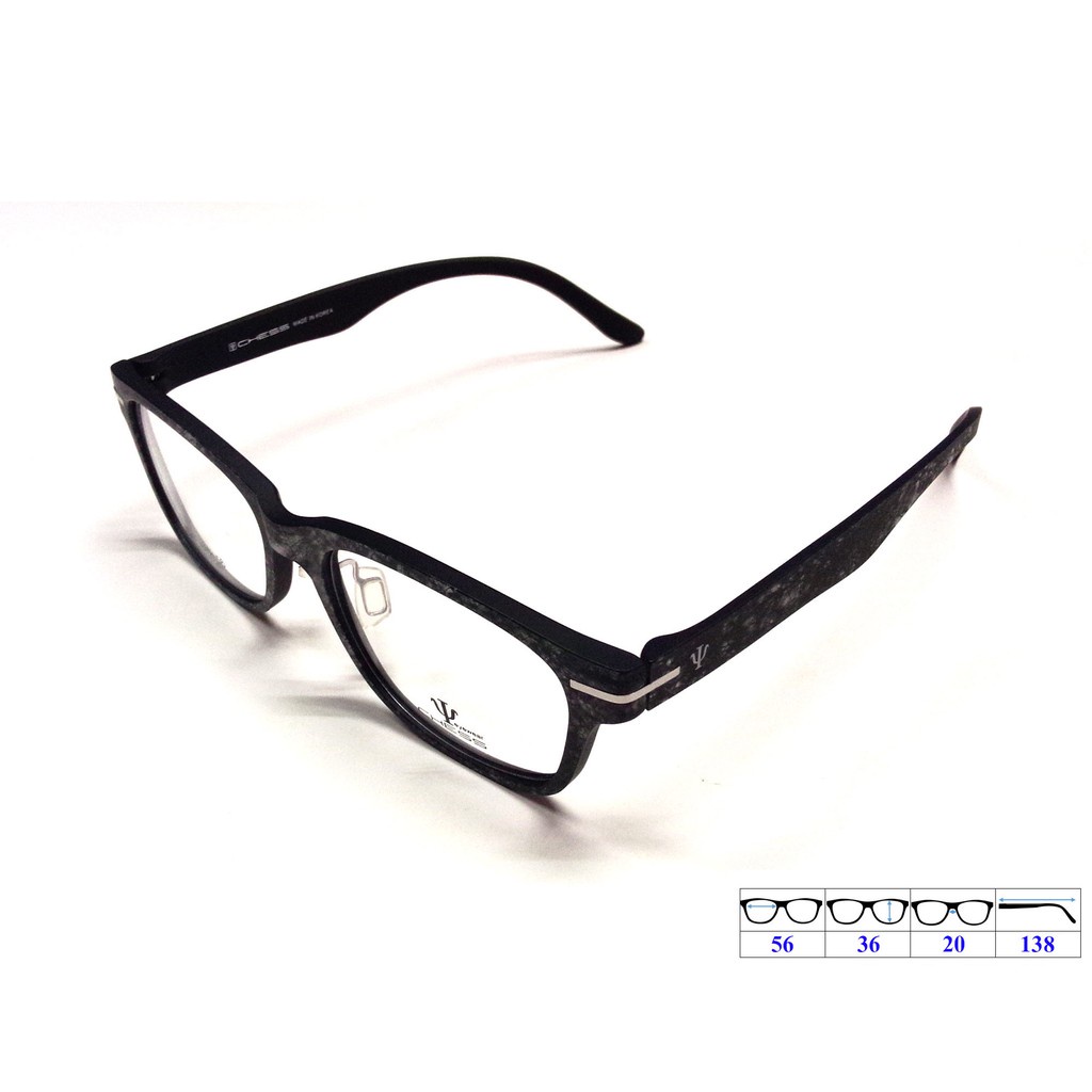 Marble Pattern Black CHESS Glasses Frame - 3nlvls459o - ThaiPick