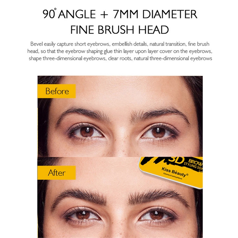 Kiss Beauty 3D Brow Styling Eyebrow Soap Makeup Brows Shaping Waterproof Eyebrow Gel Long ...