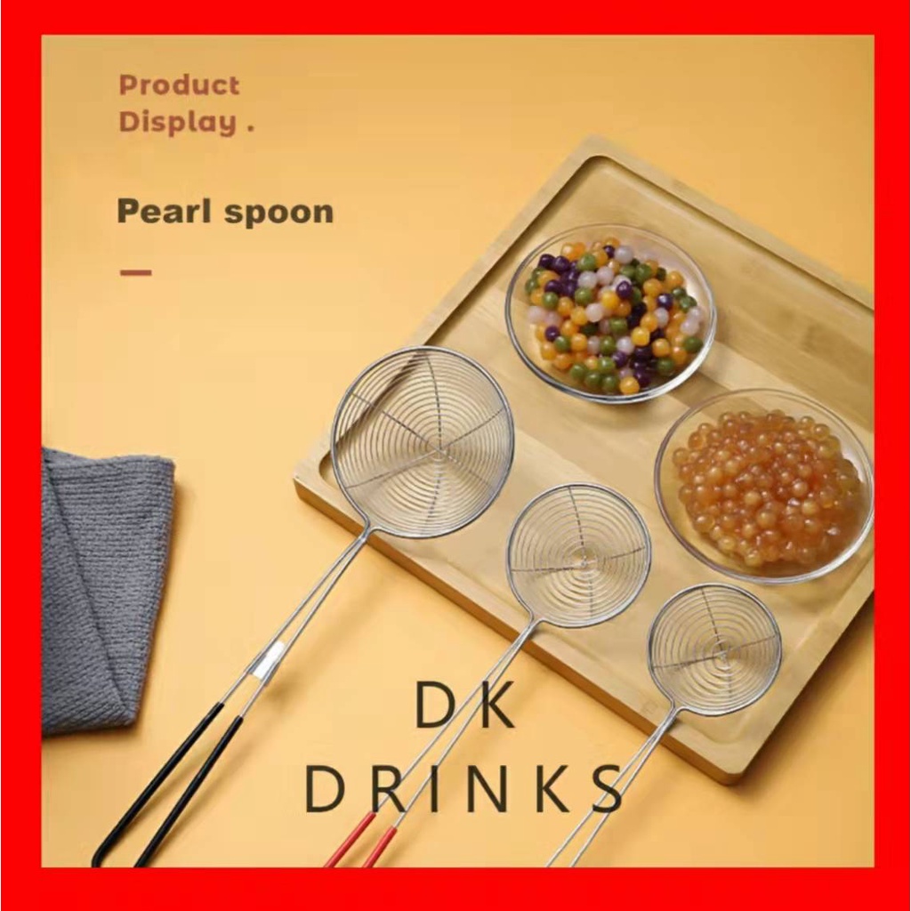 CTEAกระชอนตักไข่มุก ช้อนตักไข่มุก 6.57.5cmตะแกรงตักไข่มุก สแตนเลส ...