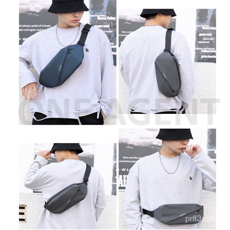 Men Waist Pouch Bag Cross Body Bag PU Leather High Capacity Water ...