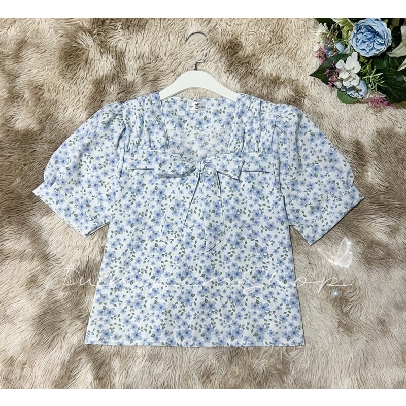 ส่งไว กรอกโค้ด WMLBVF ลดทันที 20 เสื้อลายผูกโบว์อกแขนตุ๊กตา ...