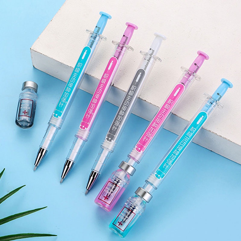 21Pieces Novelty Syringe Peculiar Shape Cute Stationery 0.5 mm School ...