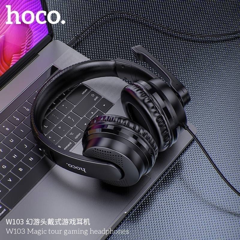 Hoco W103 Gaming Headphones หูฟังครอบหู มีไมค์ ฟังเพลงได้ คุยโทรศัพท์ ...