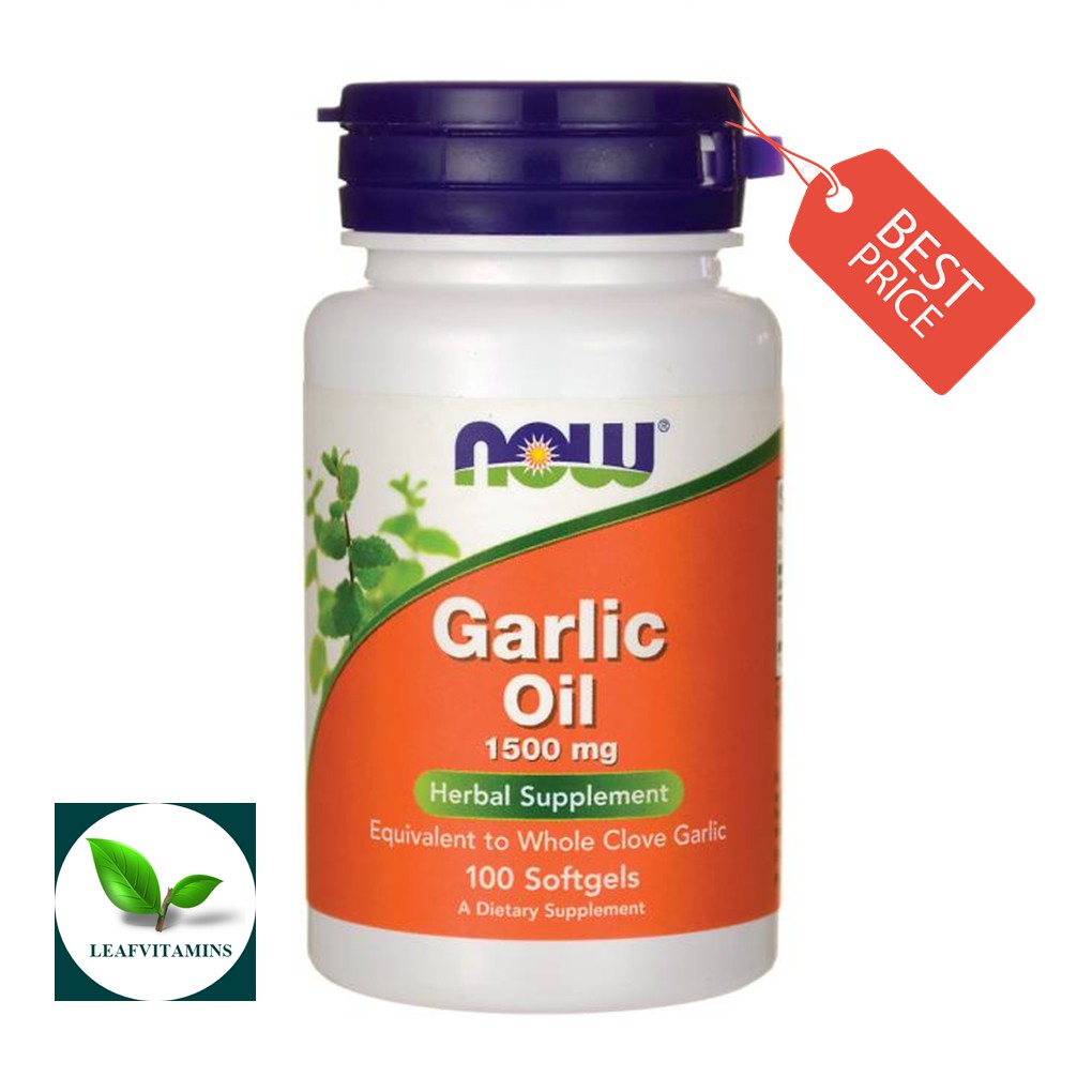 NOW Foods Garlic Oil 1500 mg 100 Softgels - leafvitamins - ThaiPick