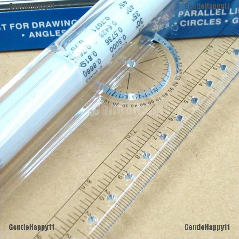 GHTH11 Multi-purpose Clear Metric Parallel Drawing Rolling Ruler ...