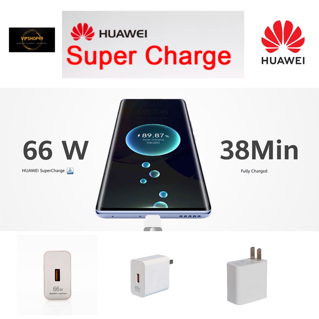 ส่งฟรี HUAWEI 66W MAX Huawei Charger 66W Original P50P30PROMate40Pro Supercharge USB 6A รับ ...