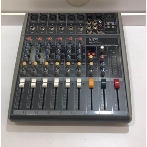 ์NTS MS-610FX มิกเซอร์ 6 ช่องไมค์ มีช่องเสียบ USB สินค้ารับประกัน 1 ปี | Shopee Thailand