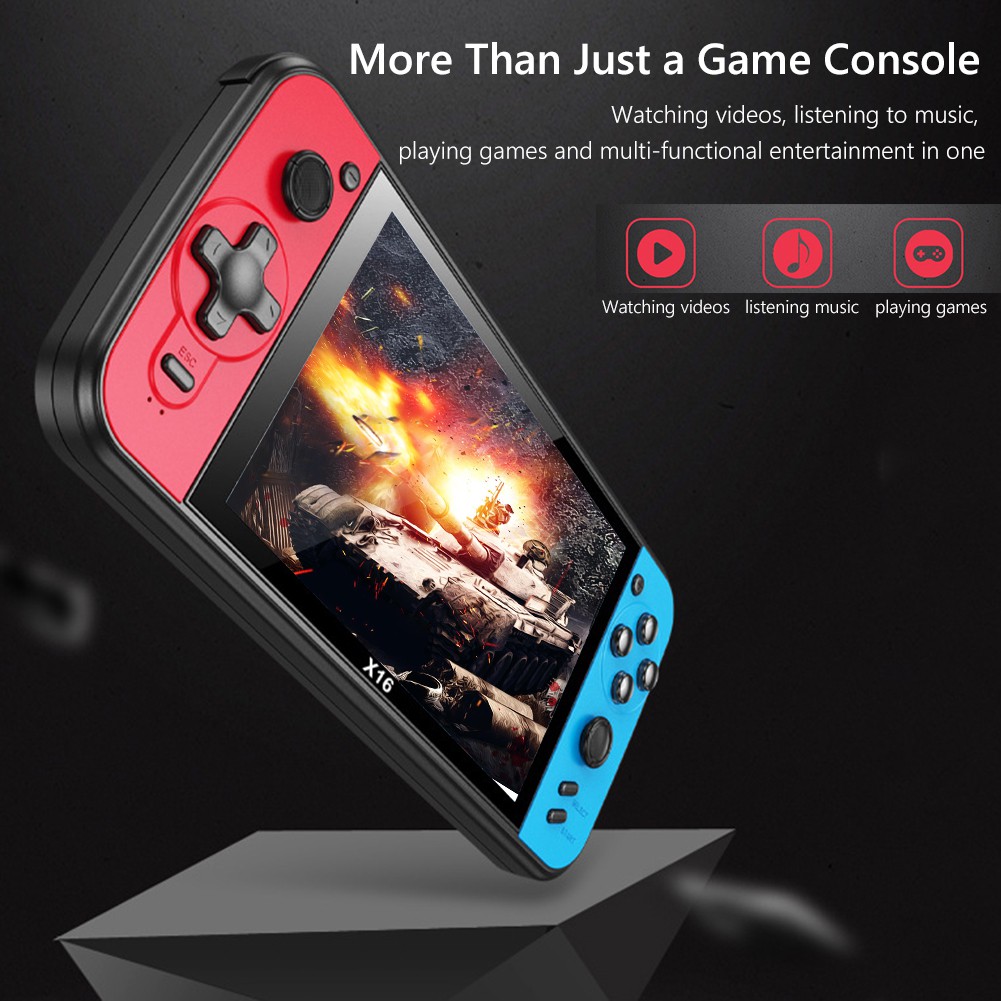เกมคอนโซล：X16 6.5 inch Retro Video Game Console layer Handheld Gaming ...