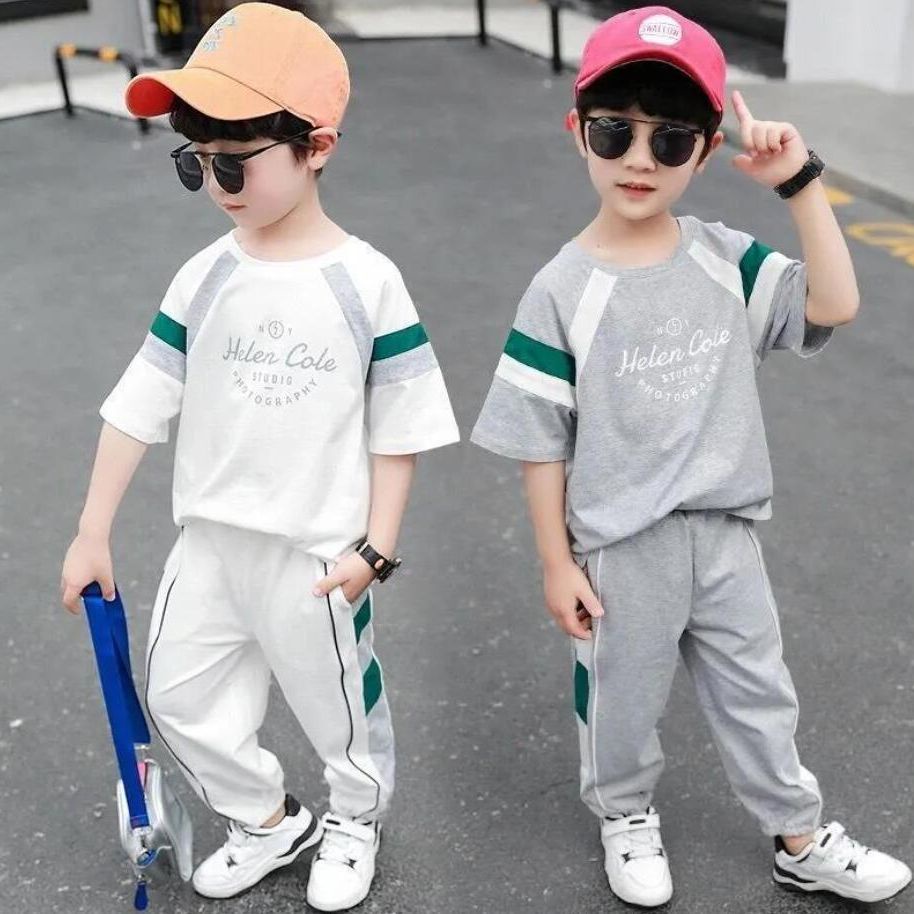 2022 Summer Boys Clothing Sets Sports TopPants 2pcs Kids Casual Sport ...