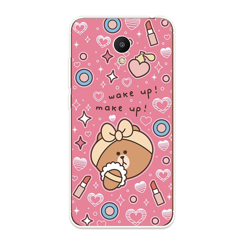 Meizu M3 M3S M5 M6 Note Soft TPU Silicone Phone Case Cover หมีสีน้ำตาล ...