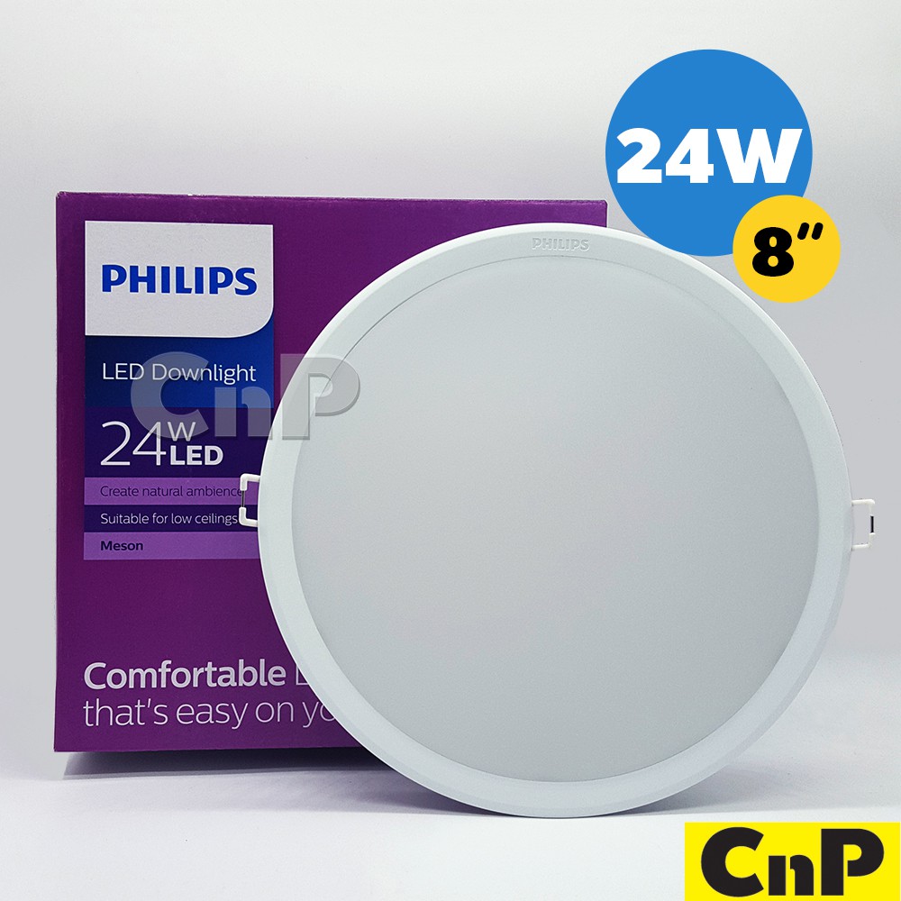 PHILIPS โคมไฟดาวน์ไลท์ ฝังฝ้า 8 นิ้ว (8") Panel LED 24W ฟิลิปส์ รุ่น MESON 59471 | Shopee Thailand