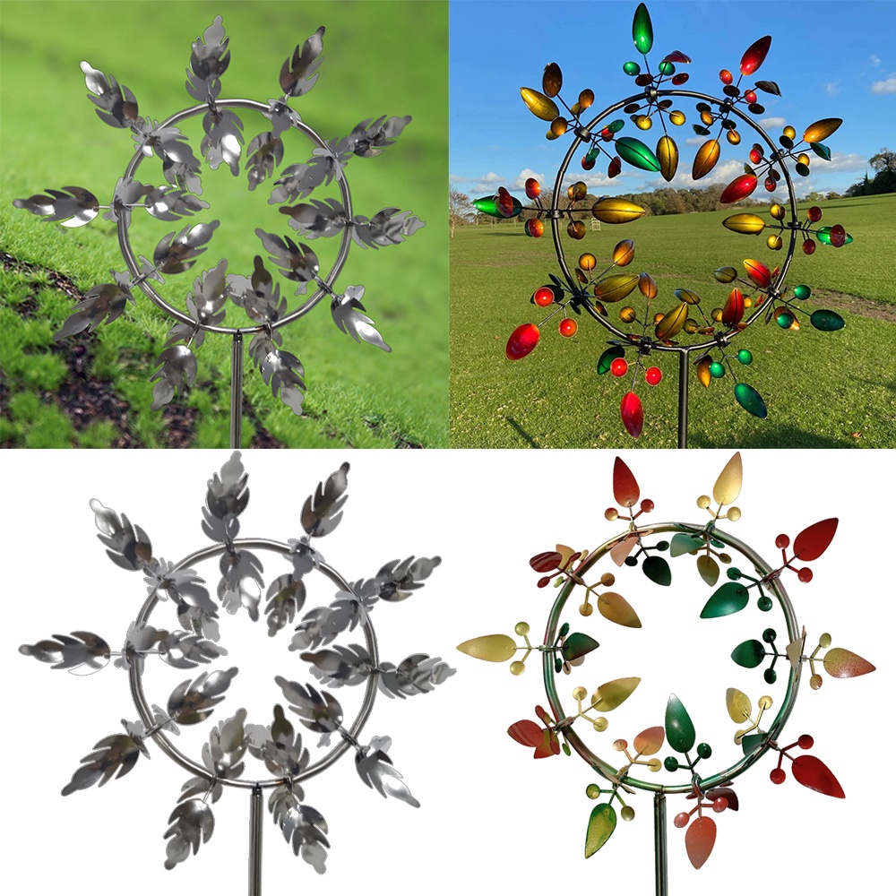 Metal Windmill Wind Rotator With Stake Weather Resistant Spinner Wind ...