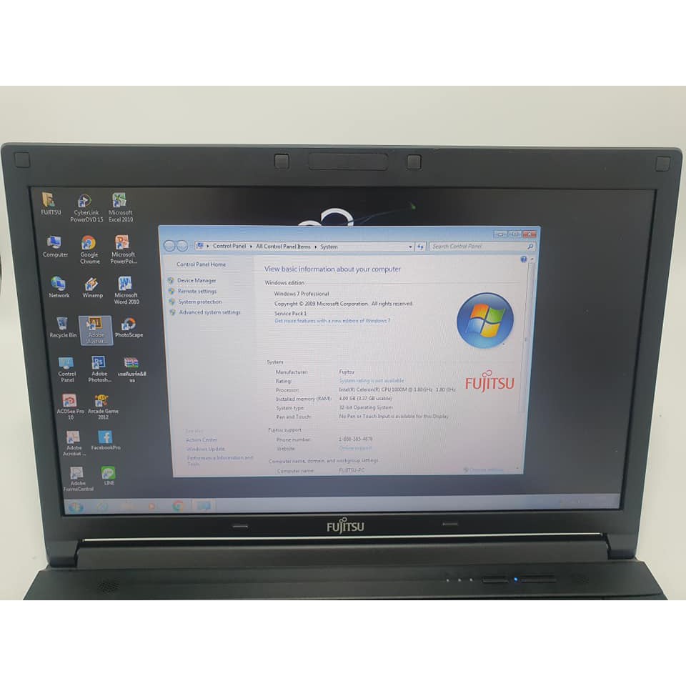 โน๊ตบุ๊คมือสอง มีไวไฟ-NOTEBOOK FUJITSU LIFEBOOK A553 RAM 4หน้าจอใหญ่ ...