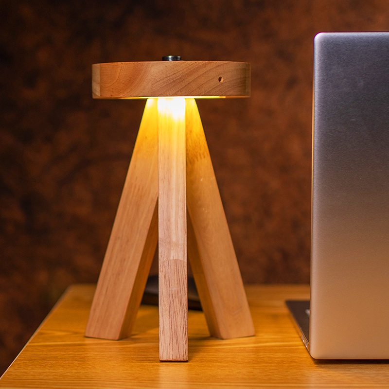 led rechargeable bar table lamp creative wood lamp desktop atmosphere ...