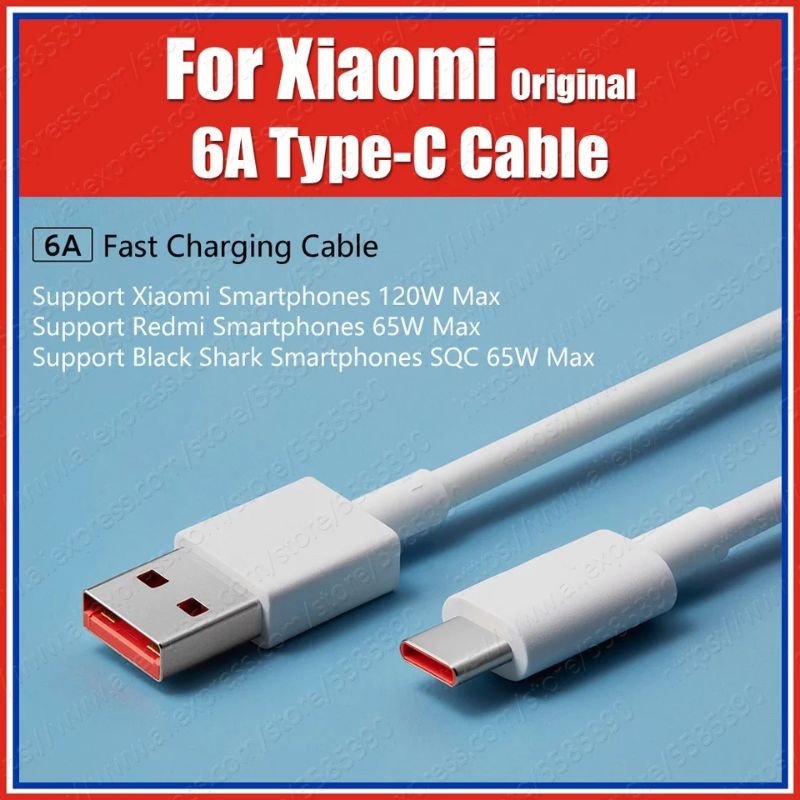 สาย Xiaomi 6A แท้ USB Type-C Fast Charging For XIAOMI MI10 Ultra Mi11 ...