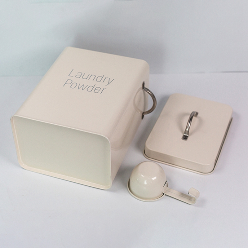 Beautiful Powder Laundry Powder Boxes Storage with Scoop White N2PH ...