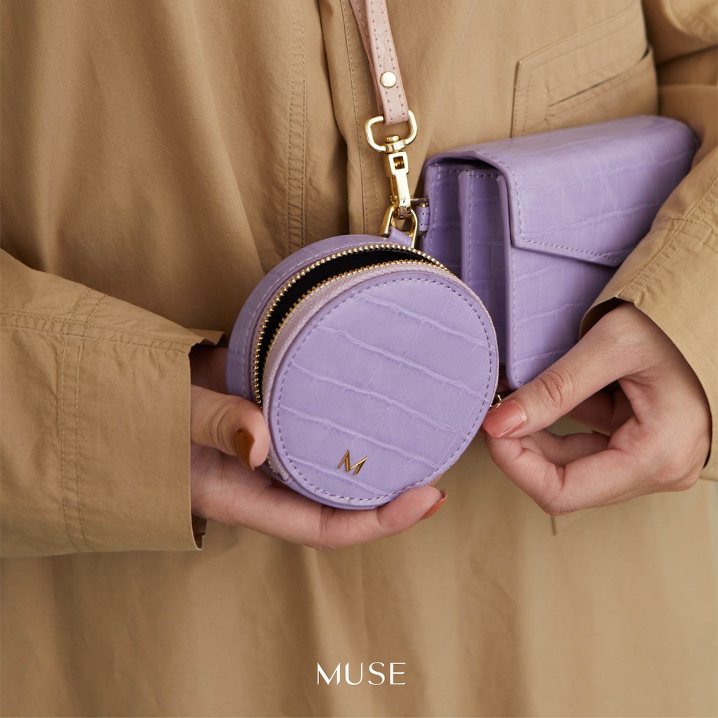 MUSE Round Coin Pouch กระเป๋าใส่เหรีญทรงกลม - g687gh5627 - ThaiPick