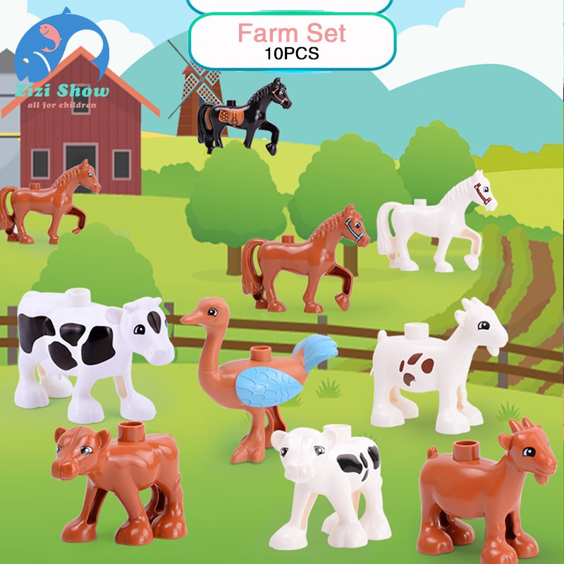 Lele Block Big Animal Building Blocks Cartoon Model Toys Compatible ...