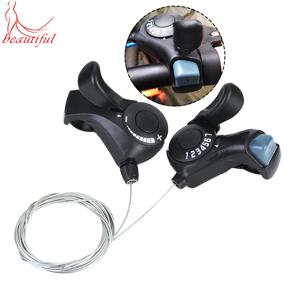 Mountain Bike Bicycle Thumb Gear Shifters 3x7 Shift Lever Set for ...