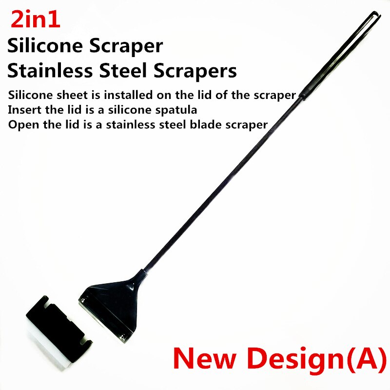 Fish Tank Algae Removal Scraper Stainless Steel Silicone Blade Water ...