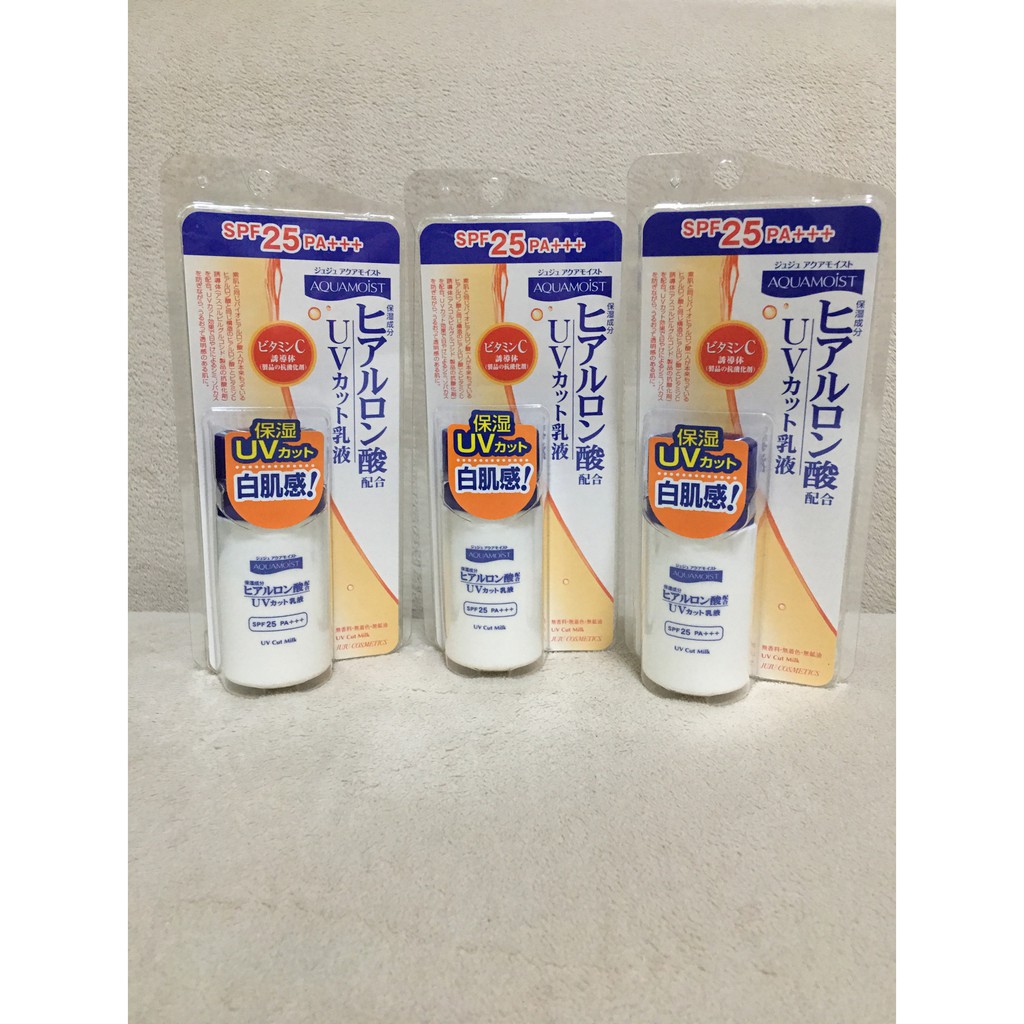 โลชั่นกันแดด JuJu Aquamoist Whitening UV Cut Milk SPF25 PA+++ 30ml ผลิตและนำเข้าจาก ญี่ปุ่น ...