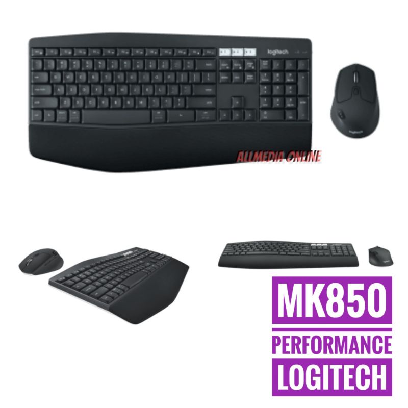 Logitech MK850 PERFORMANCE - English Keys Wireless Keyboard and Mouse ...