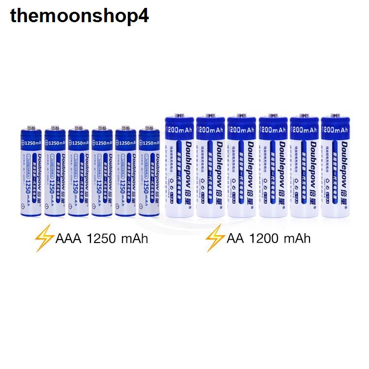 จัดส่งเฉพาะจุด จัดส่งกรุงเทพฯถ่านชาร์จ Doublepow AA 1200 mah 6 ก้อน AAA ...