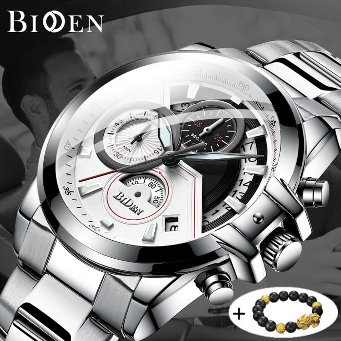 นาฬิกาข้อมือควอตซ์แฟชั่น สายแสตนเลส สีเงิน สไตล์นักธุรกิจ สําหรับสุภาพบุรุษ - elasorean1s.th ...