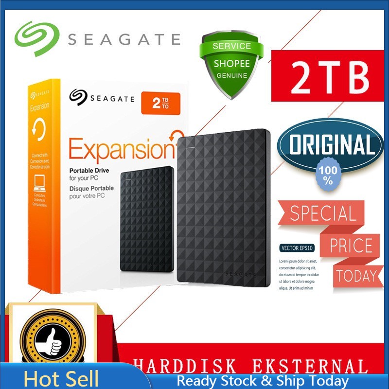 SEAGATE 2TB Portable HDD 2.5" External Hard Drive Hard Disk USB3.0 1T ...