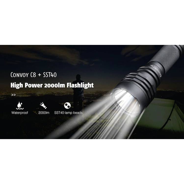 ไฟฉาย Convoy C8+ SST40 High Power 2000lm Flashlight (4modes ...