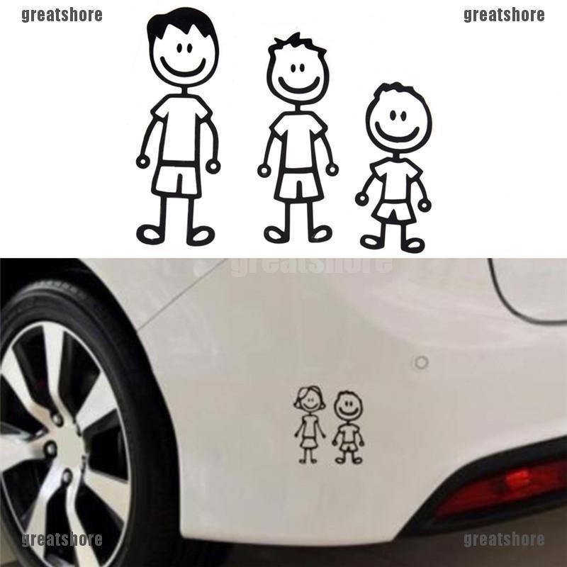 GRE♫♫Family Member Viny Decal Car Stick Figure DIY Adhesive Window Auto ...