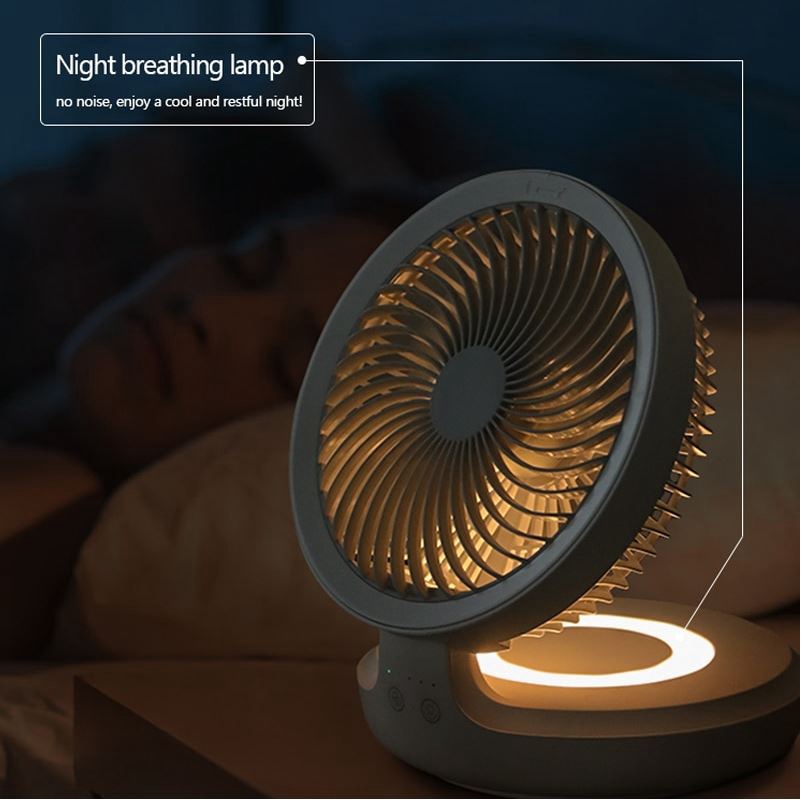 Xiaomi Youpin Edon พัดลมตั้งโต๊ะ แบบพกพา ส่ายได้ ไฟส่องสว่าง มีรีโมท ชาร์จแบตด้วยUSB-C น้ำหนัก ...