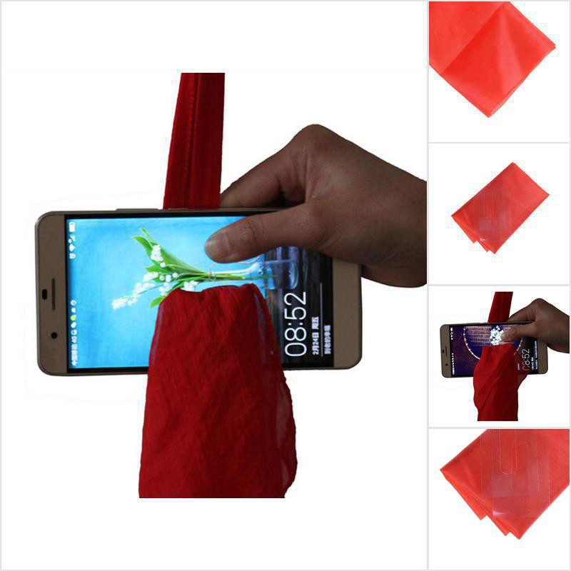 GoldenSilverMagic Red Silk Thru Phone by Close-Up Street Magic Trick ...