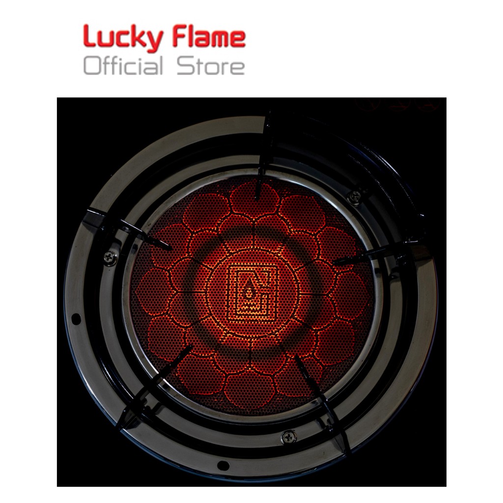 จัดส่งฟรี Lucky Flame เตาแก๊สแบบฝัง 2 หัว LBG-802i หัวเตาอินฟราเรด รับ ...
