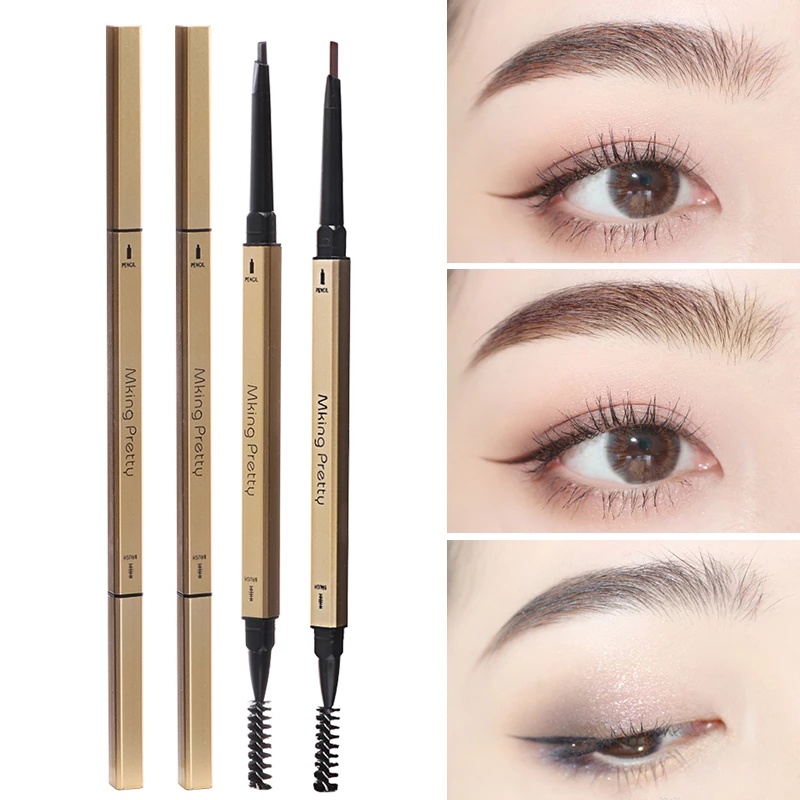 Small Gold Stick Double-headed Eyebrow Pencil / Waterproof No Blooming ...