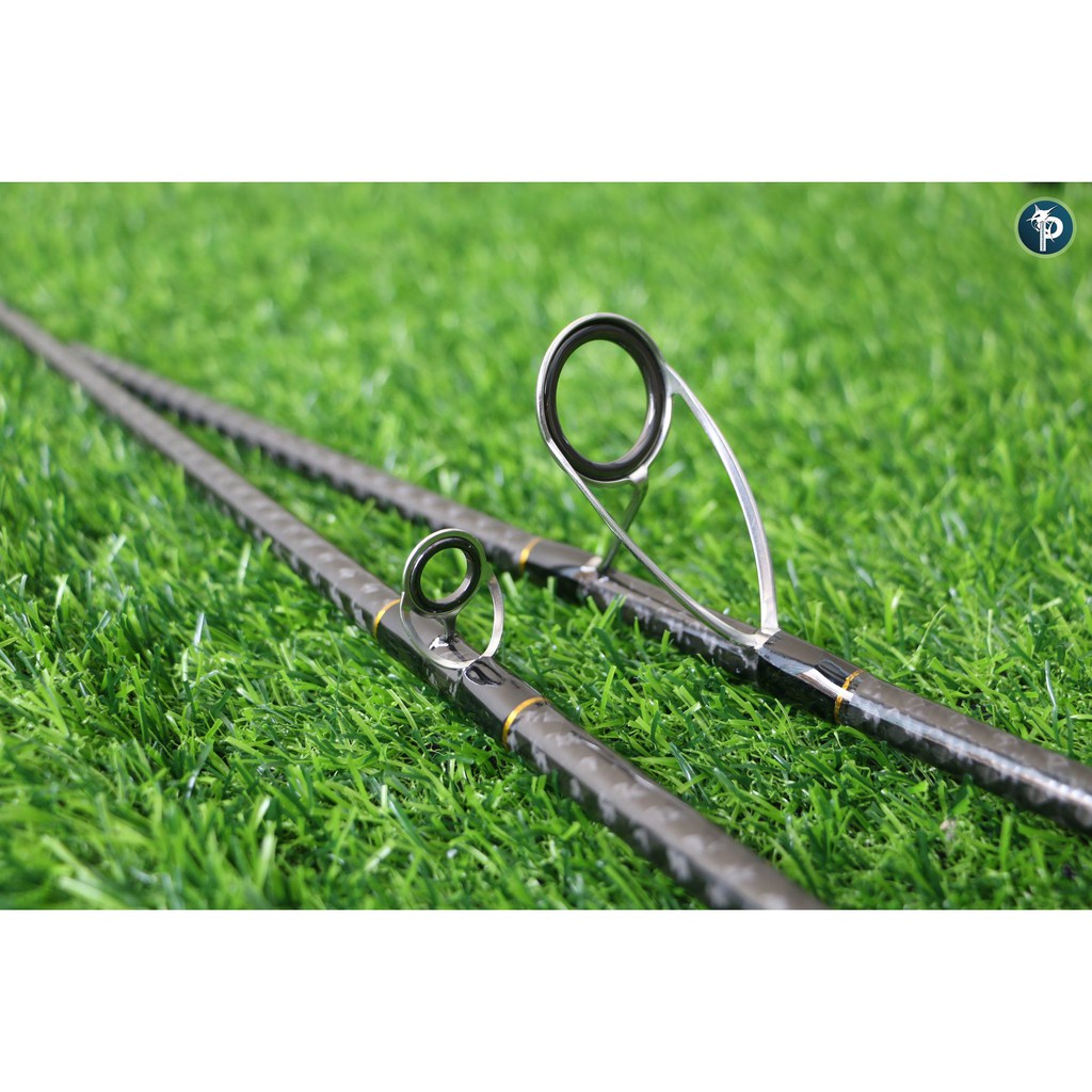 คัน BISON BIG FISH Graphite ลาย X-Cross พร้อมชุดแต่ง ด้ามก๊อกเคลือบ ...