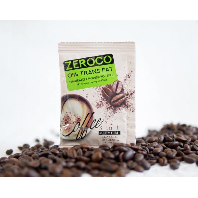 ZEROCO กาแฟธัญพืช 3in1 plant-based แบบซอง 22ซอง (เจ) - zeroco_coffee - ThaiPick