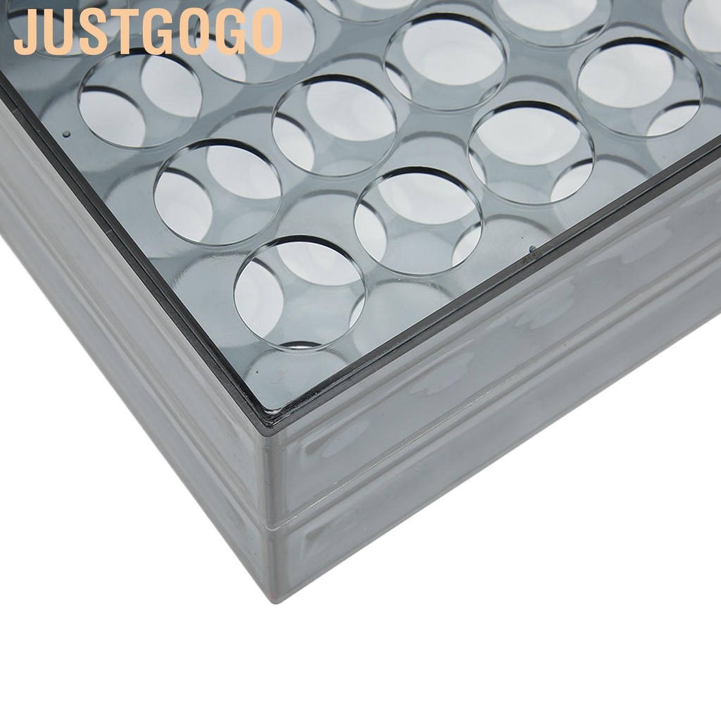 Justgogo 50 Holes Tattoo Bottle Rack Wall Mounted PC Black Anti Fall ...