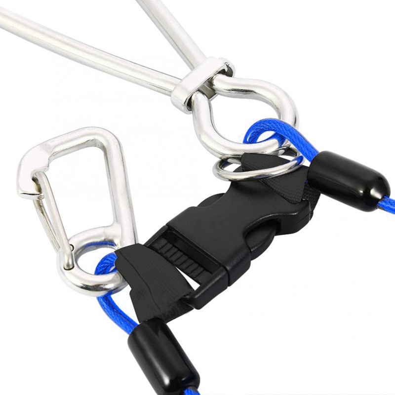 Scuba Reef Hook Double Diving Reef Hook with Spiral Coil Lanyard Diving ...