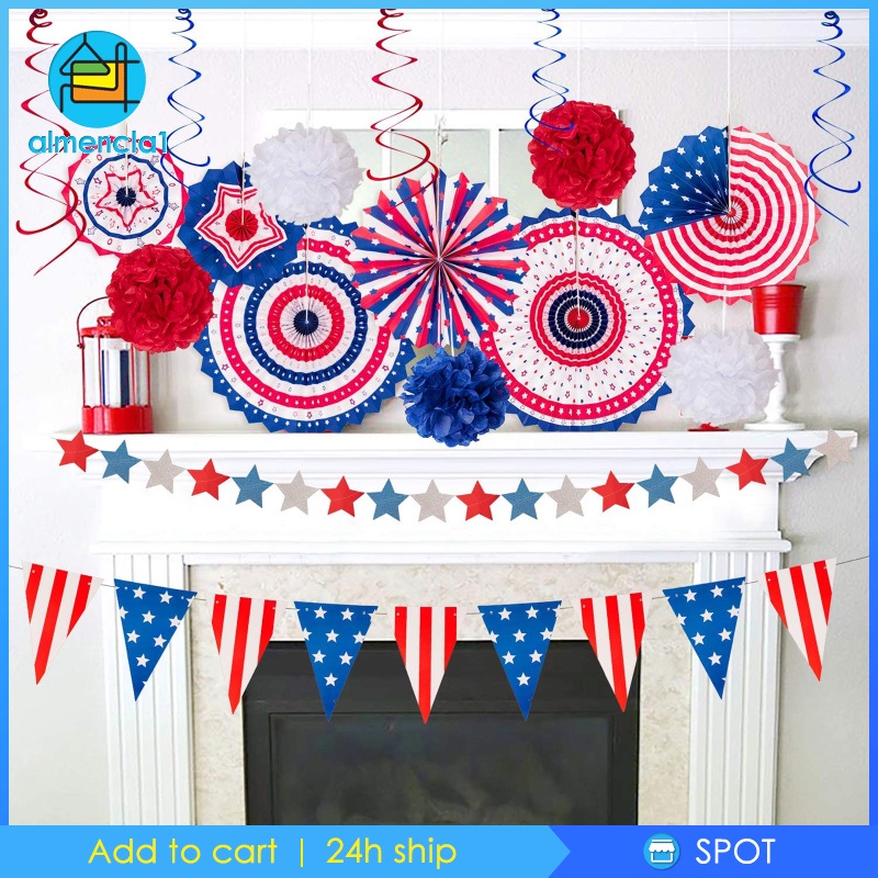 [ALMENCLA1] Independence Day Patriotic 4th of July Decor -American Flag ...