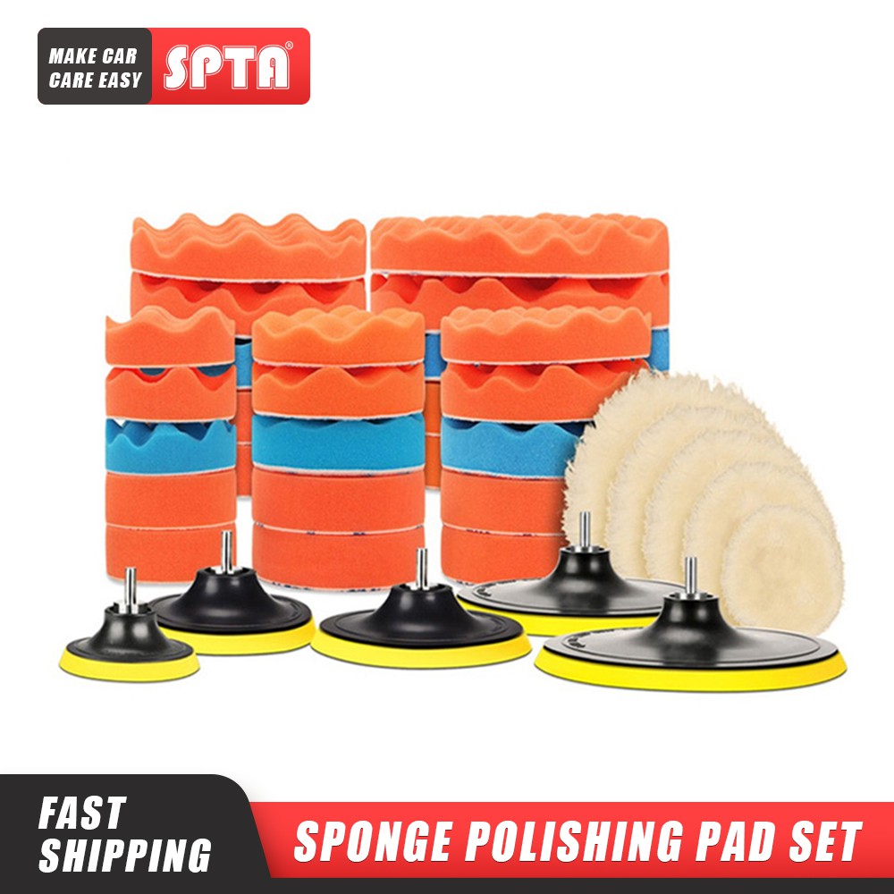 เครื่องมือขัดรถ SPTA 8Pcs Buffer Pad Set 5/6/7 inch Auto Car Polishing ...