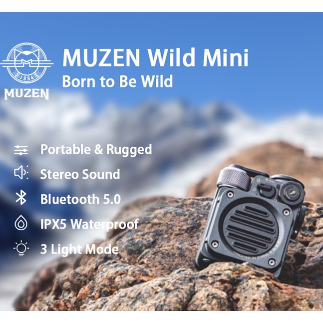MUZEN ลำโพงบลูทูธพกพา Wild Mini Bluetooth Speaker - สีเขียวทหาร ...
